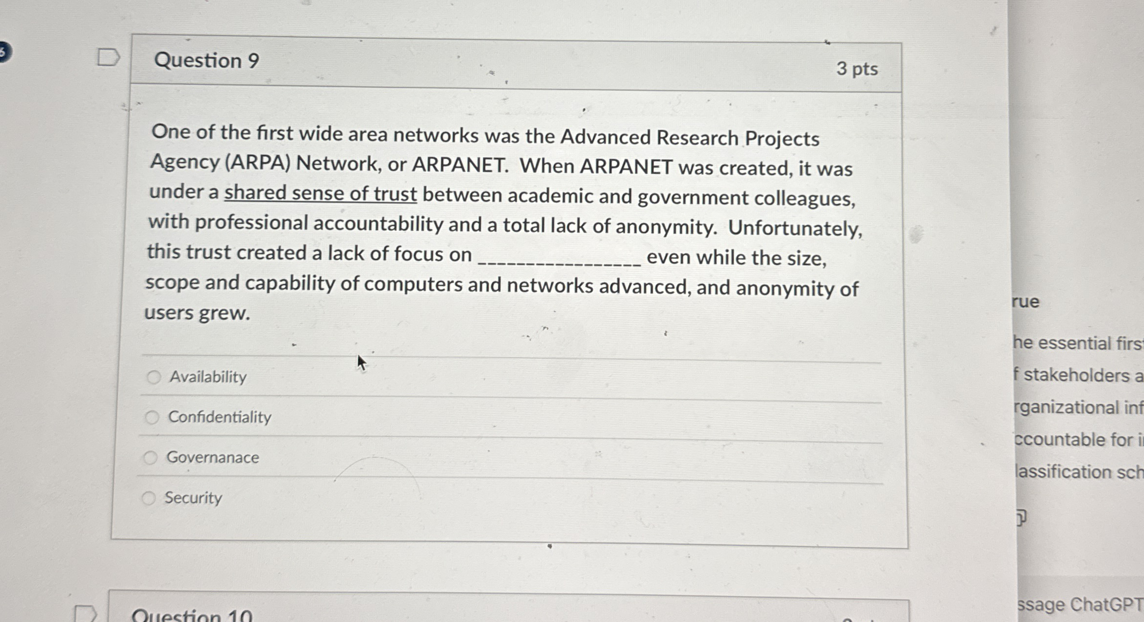 Solved Question 93 ﻿ptsOne of the first wide area networks | Chegg.com
