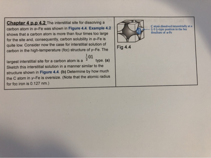 Catom dissolved interstitially at a 0-type position | Chegg.com