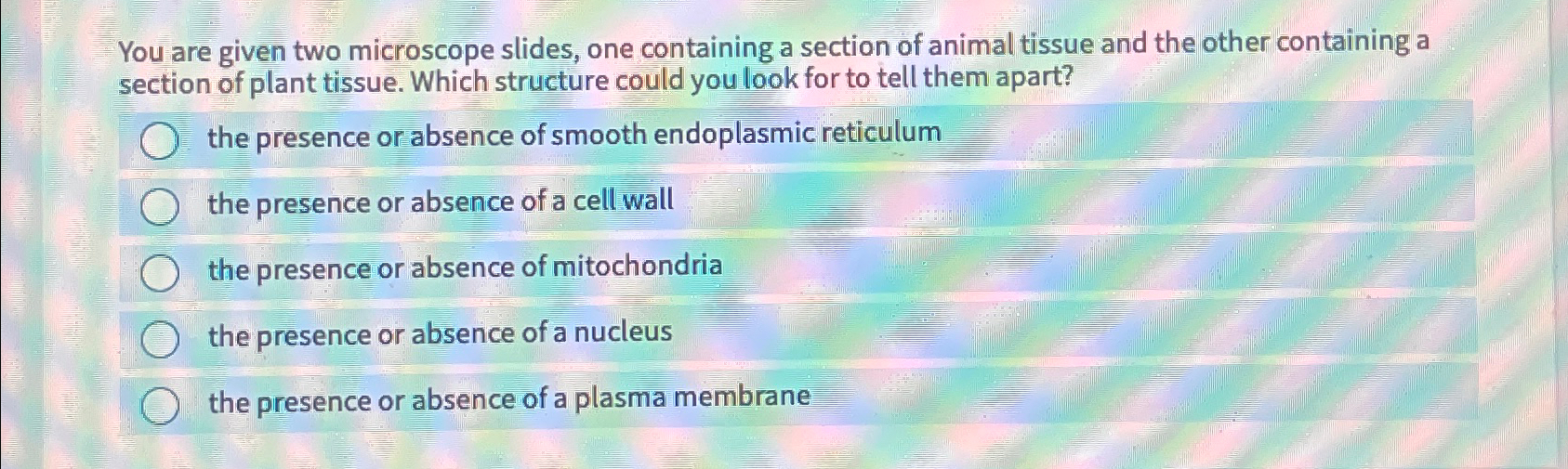 Solved You are given two microscope slides, one containing a | Chegg.com