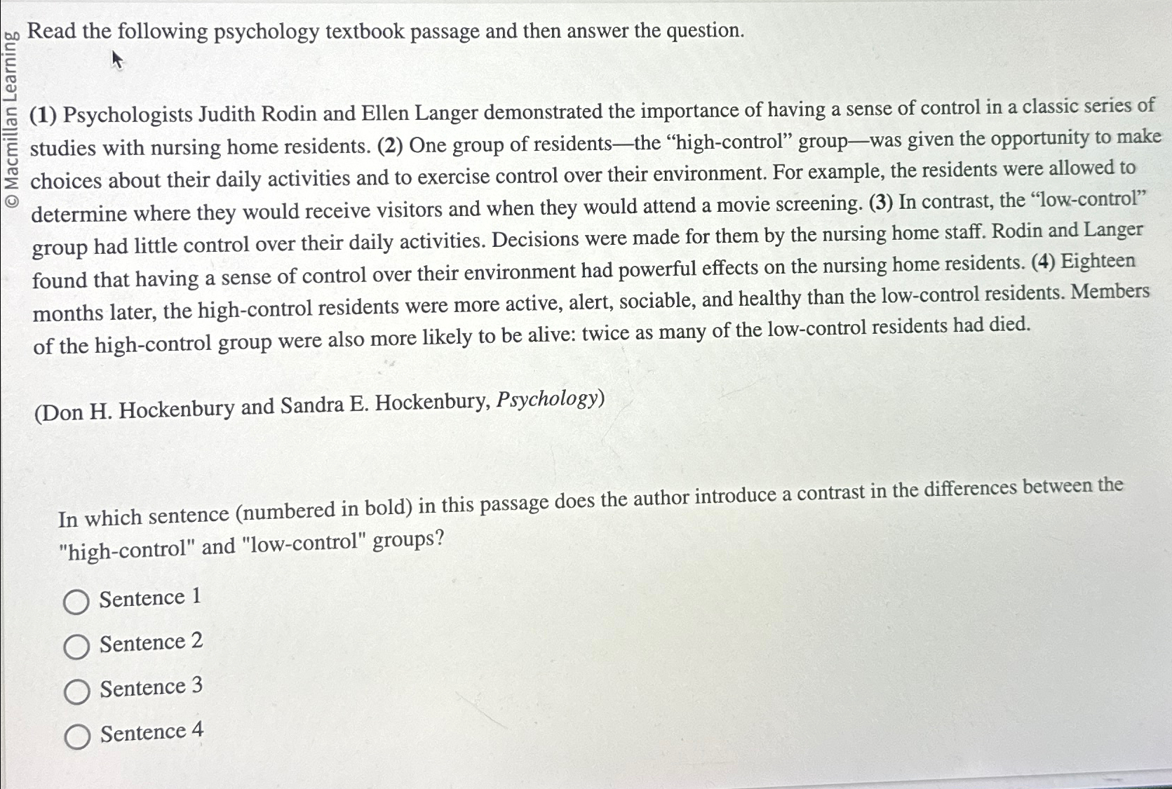 Solved Read the following psychology textbook passage and | Chegg.com