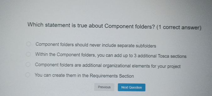 Solved Which statement is true about Component folders? (1 | Chegg.com