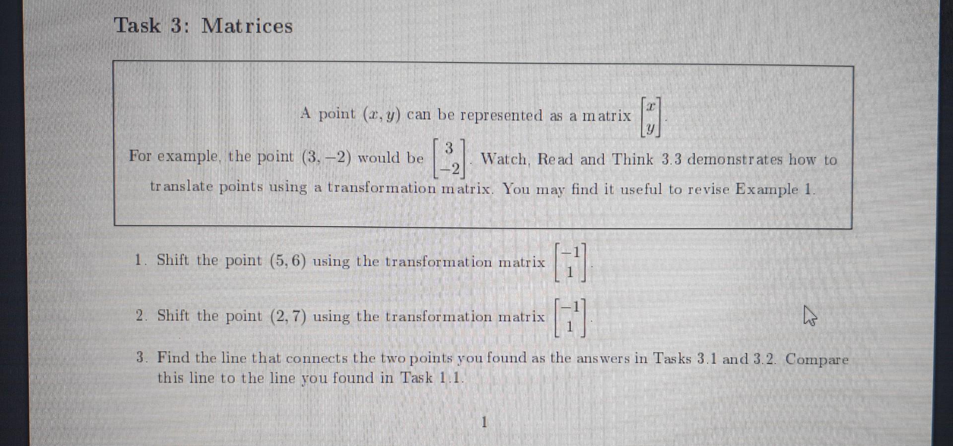 Solved A point (x,y) can be represented as a matrix [xy] For | Chegg.com