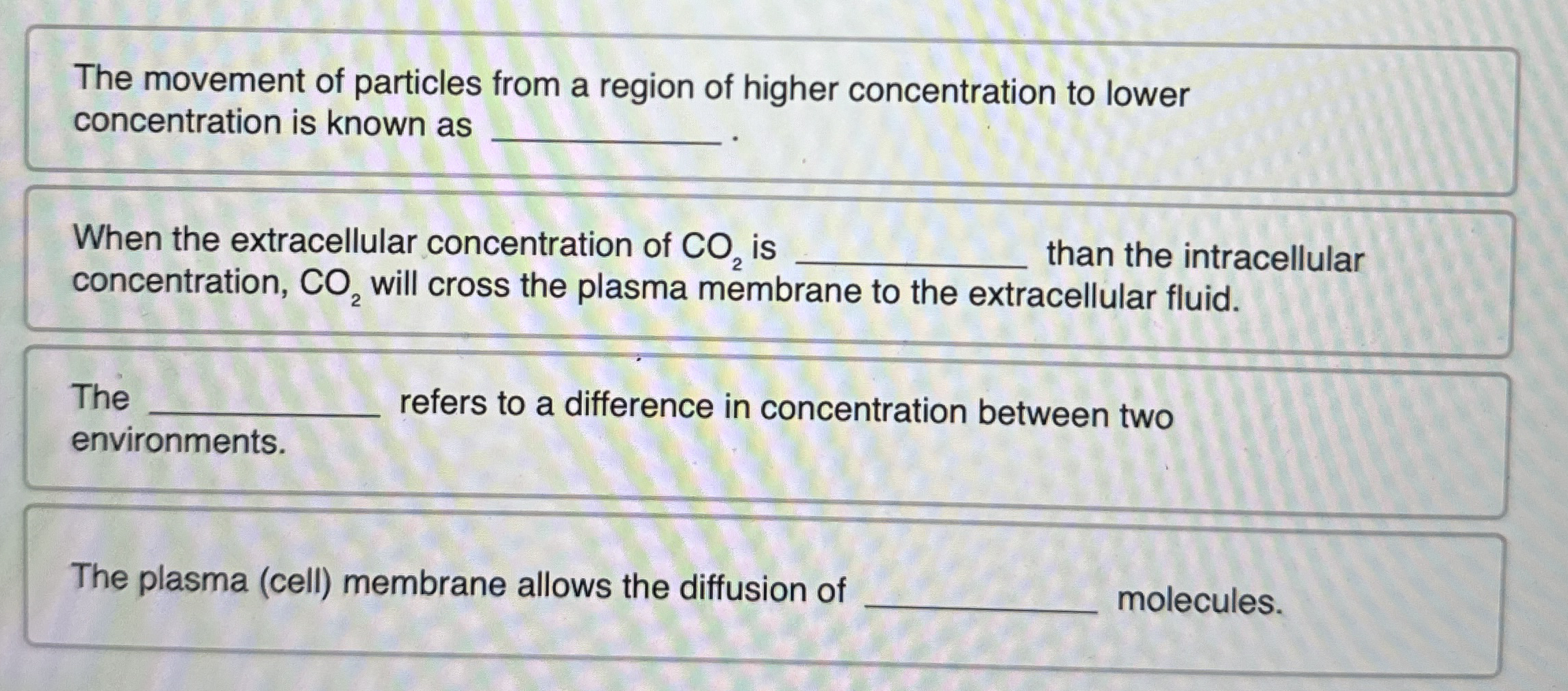 [Solved]: The movement of particles from a region of highe