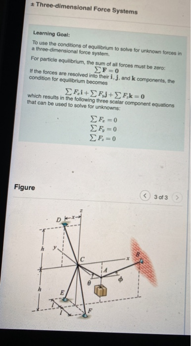 Solved Three-dimensional Force Systems Learning Goal: To use | Chegg.com