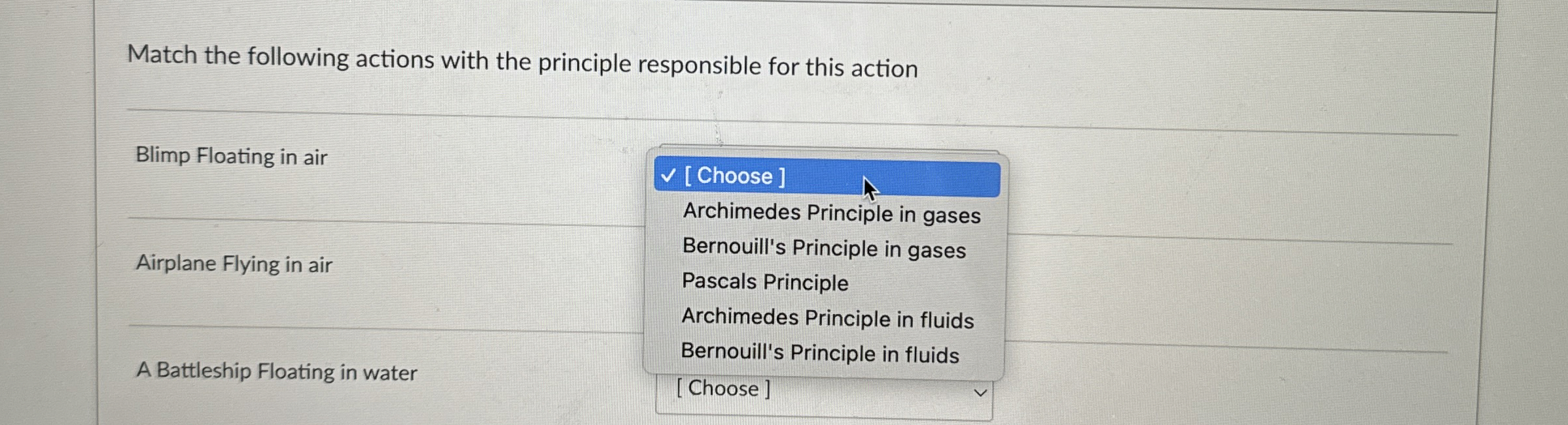 Solved Match the following actions with the principle | Chegg.com