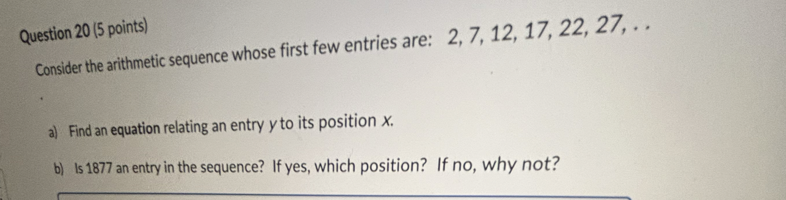 Solved Question 20 (5 points)Consider the arithmetic | Chegg.com Solved Question 20 (5 points)Consider the arithmetic | Chegg.com