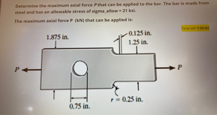 Solved Determine the maximum axial force P that can be | Chegg.com