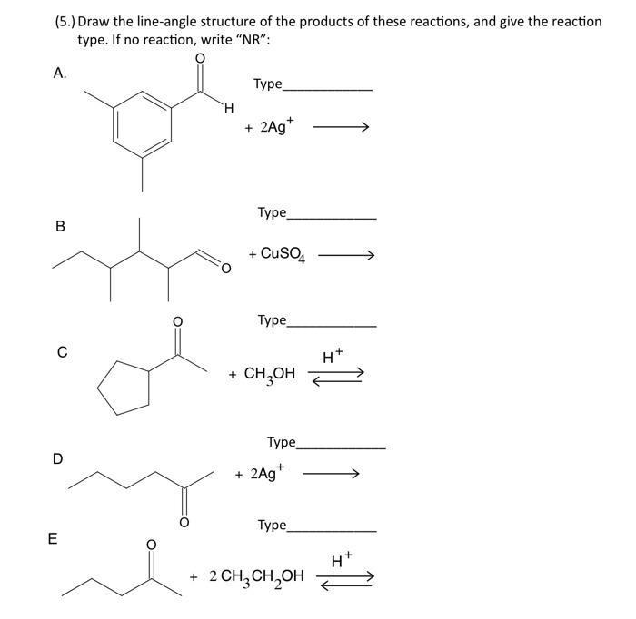 Solved (5.) Draw the line-angle structure of the products of | Chegg.com
