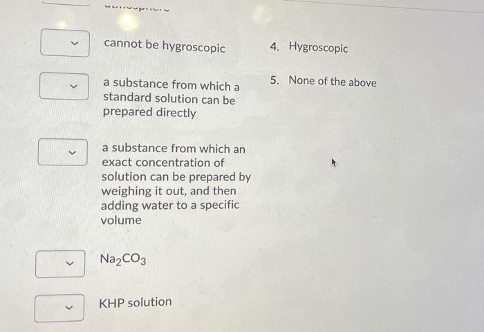 Solved Match the following descriptions or examples with the | Chegg.com