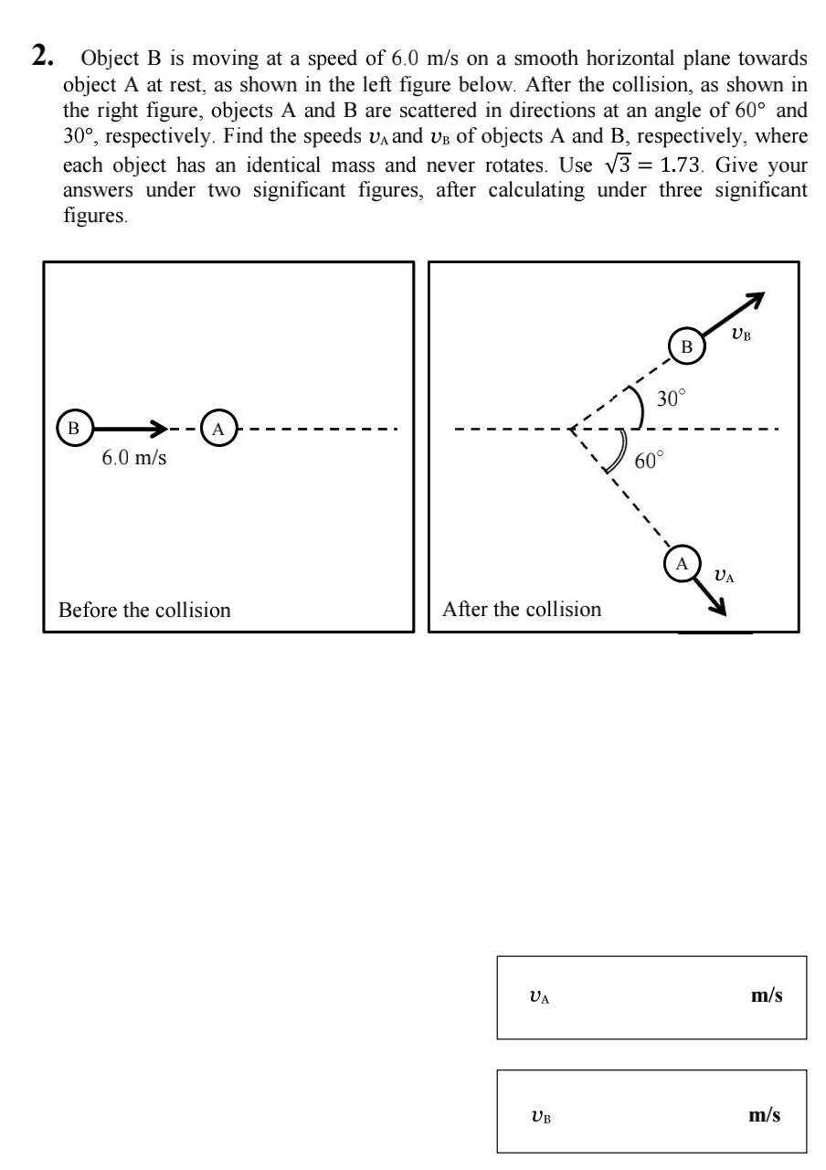 Solved Object B Is Moving At A Speed Of 60 Ms On A Smooth 