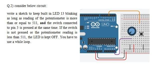 Solved Q.1) using tinker CAD, build the circuit shown below: | Chegg.com
