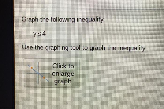 Solved Graph the following inequality. y s4 Use the graphing | Chegg.com
