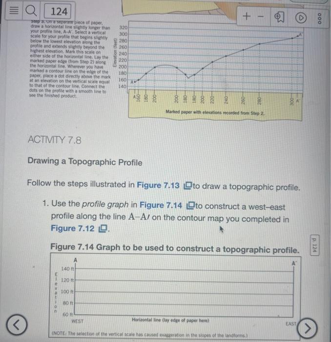 Solved 7.8 Drawing a Topographic Profile - Prepare a | Chegg.com