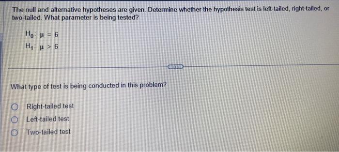 Solved The Null And Alternative Hypotheses Are Given