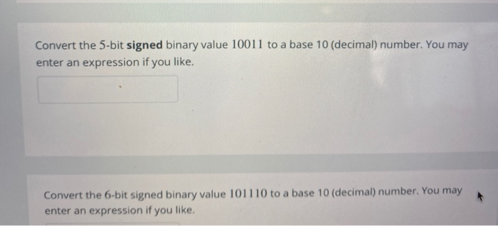 Solved Convert the 5-bit signed binary value 10011 to a base | Chegg.com
