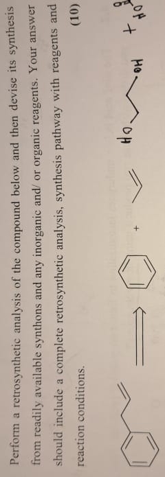 Solved Perform a retrosynthetic analysis of the compound | Chegg.com