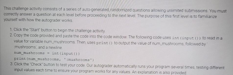 Solved This challenge activity consists of a series of | Chegg.com