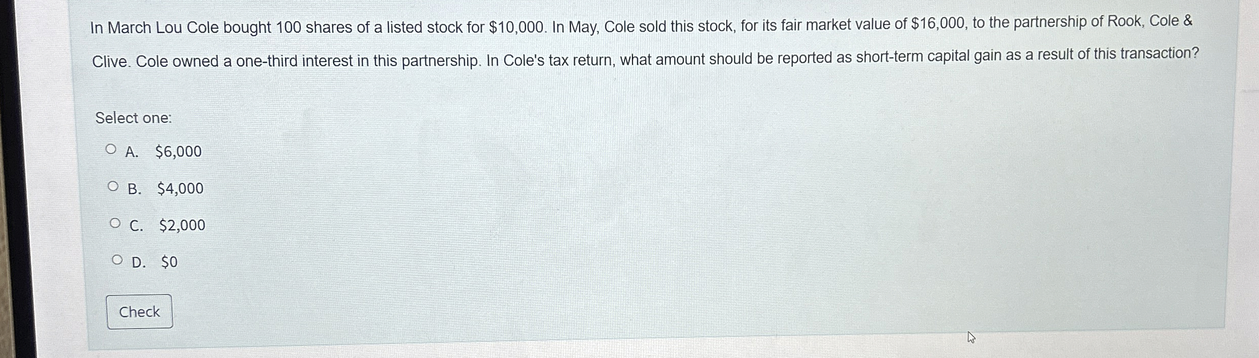 Solved In March Lou Cole bought 100 ﻿shares of a listed | Chegg.com