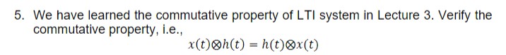 Solved We have learned the commutative property of LTI | Chegg.com