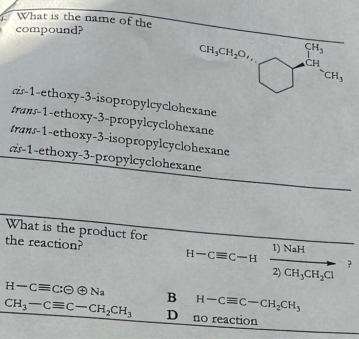 Solved cis-1-ethoxy-3-isopropylcyclohexane | Chegg.com
