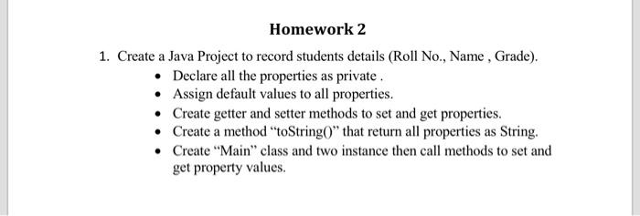Solved The Question 3 - Create a java project and make the | Chegg.com