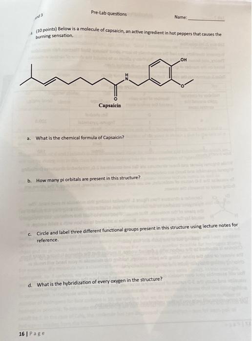 d3 Pre-Lab questions Name: 4. (10 points) Below is a | Chegg.com