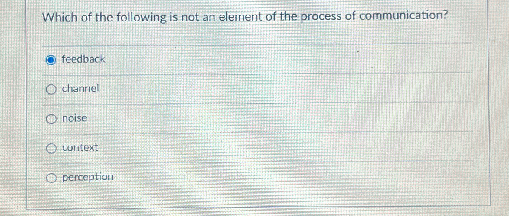 Solved Which of the following is not an element of the | Chegg.com