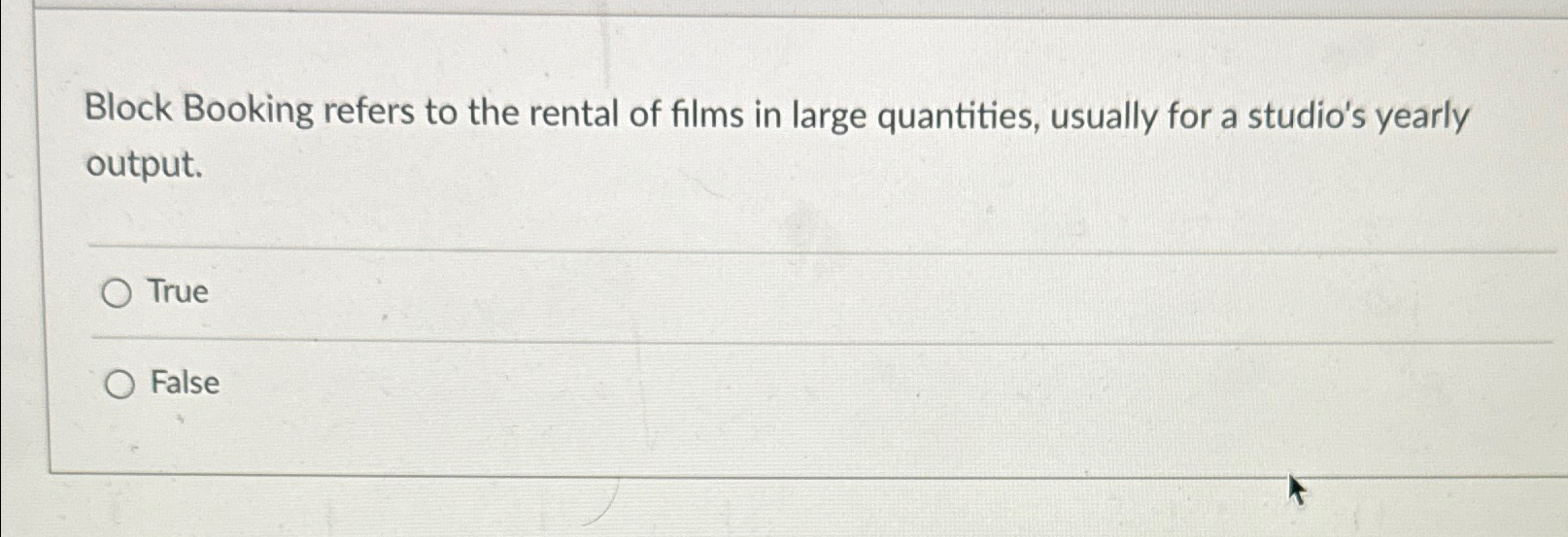 Solved Block Booking refers to the rental of films in large | Chegg.com