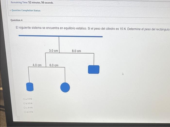 Solved The following system is in static equilibrium. If the | Chegg.com