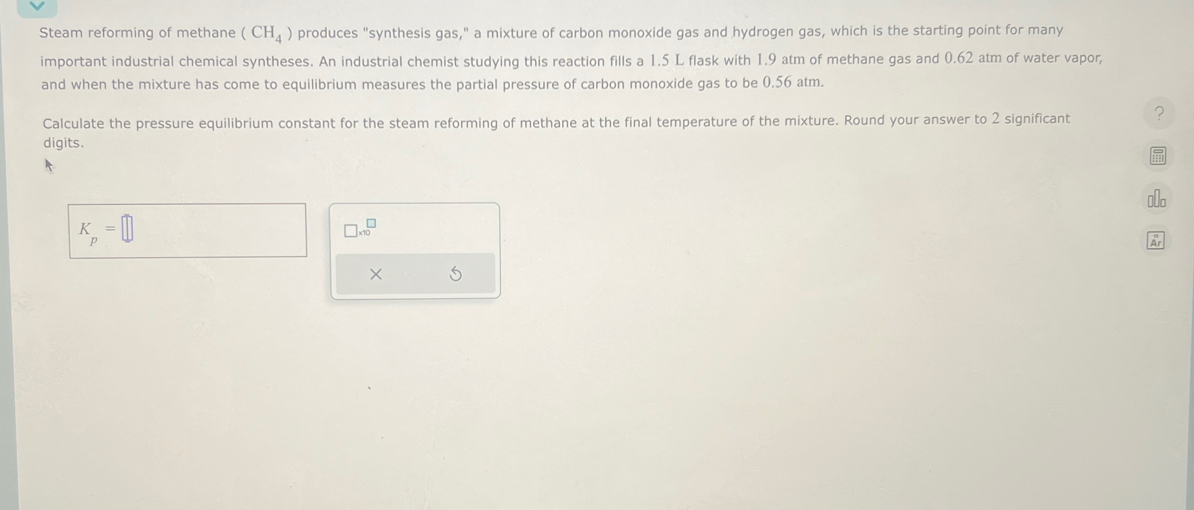 Solved Steam reforming of methane ( CH4 ) ﻿produces | Chegg.com