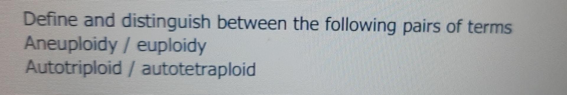 Solved Define and distinguish between the following pairs of | Chegg.com
