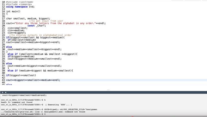 Solved Write a program that asks user to enter 3 letters of | Chegg.com