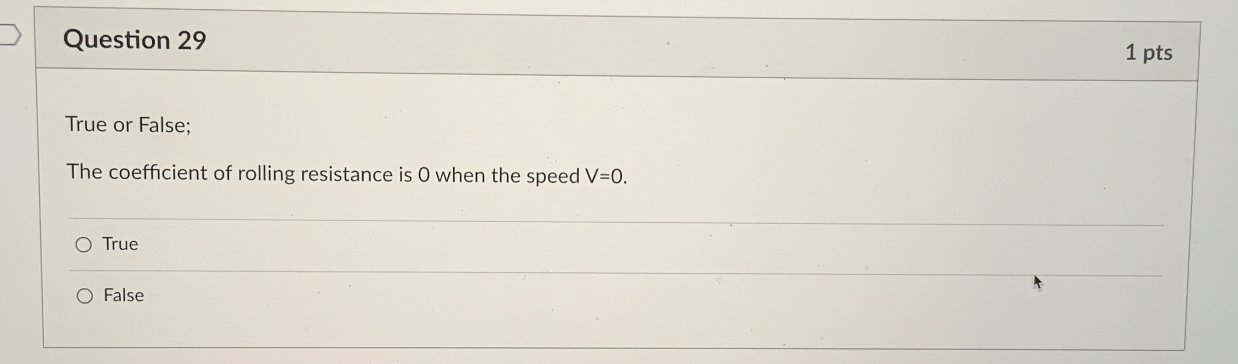 Solved Question 291 ﻿ptsTrue or False;The coefficient of | Chegg.com
