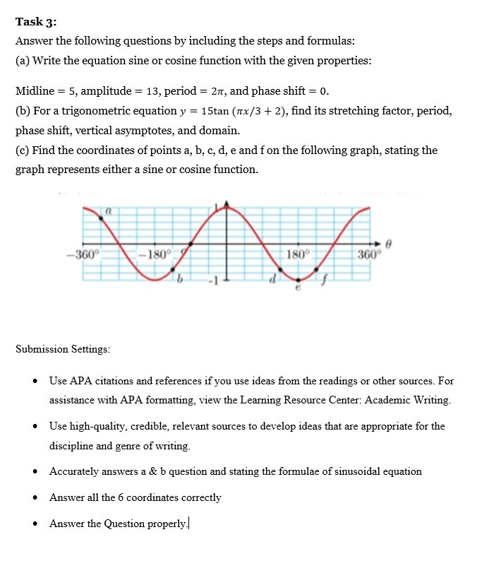 Solved Task 3:Answer the following questions by including | Chegg.com