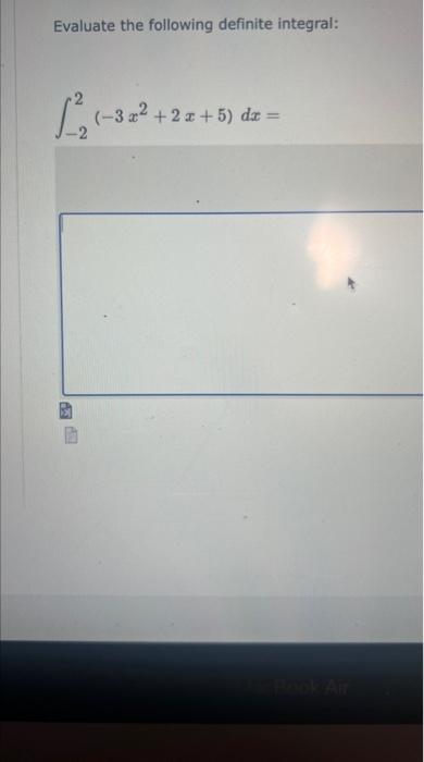 Solved Evaluate the following definite integral: | Chegg.com