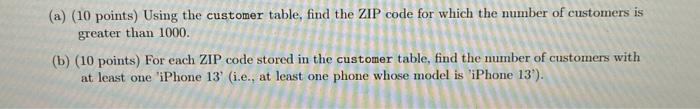 Solved create table customer ( customer_ID varchar(10) | Chegg.com