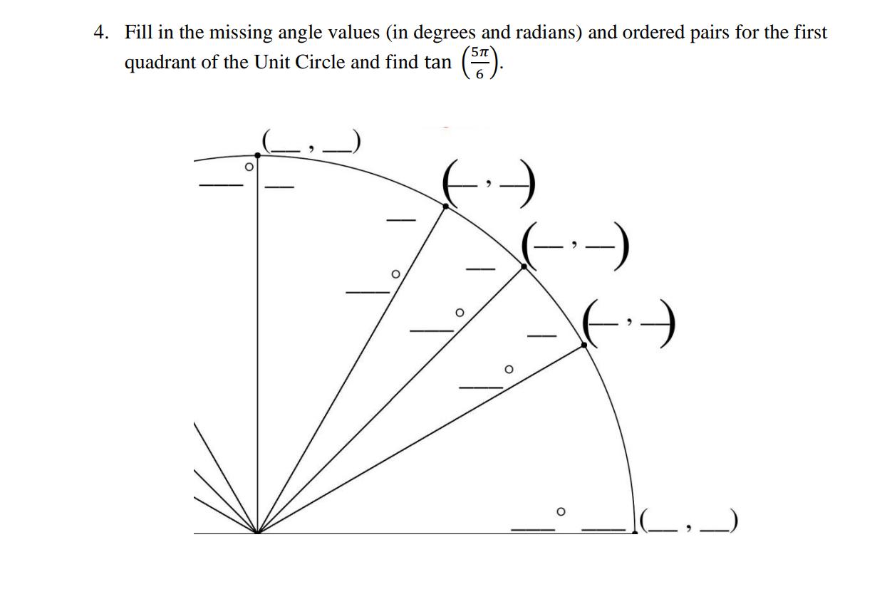 Solved Fill in the missing angle values (in degrees and | Chegg.com