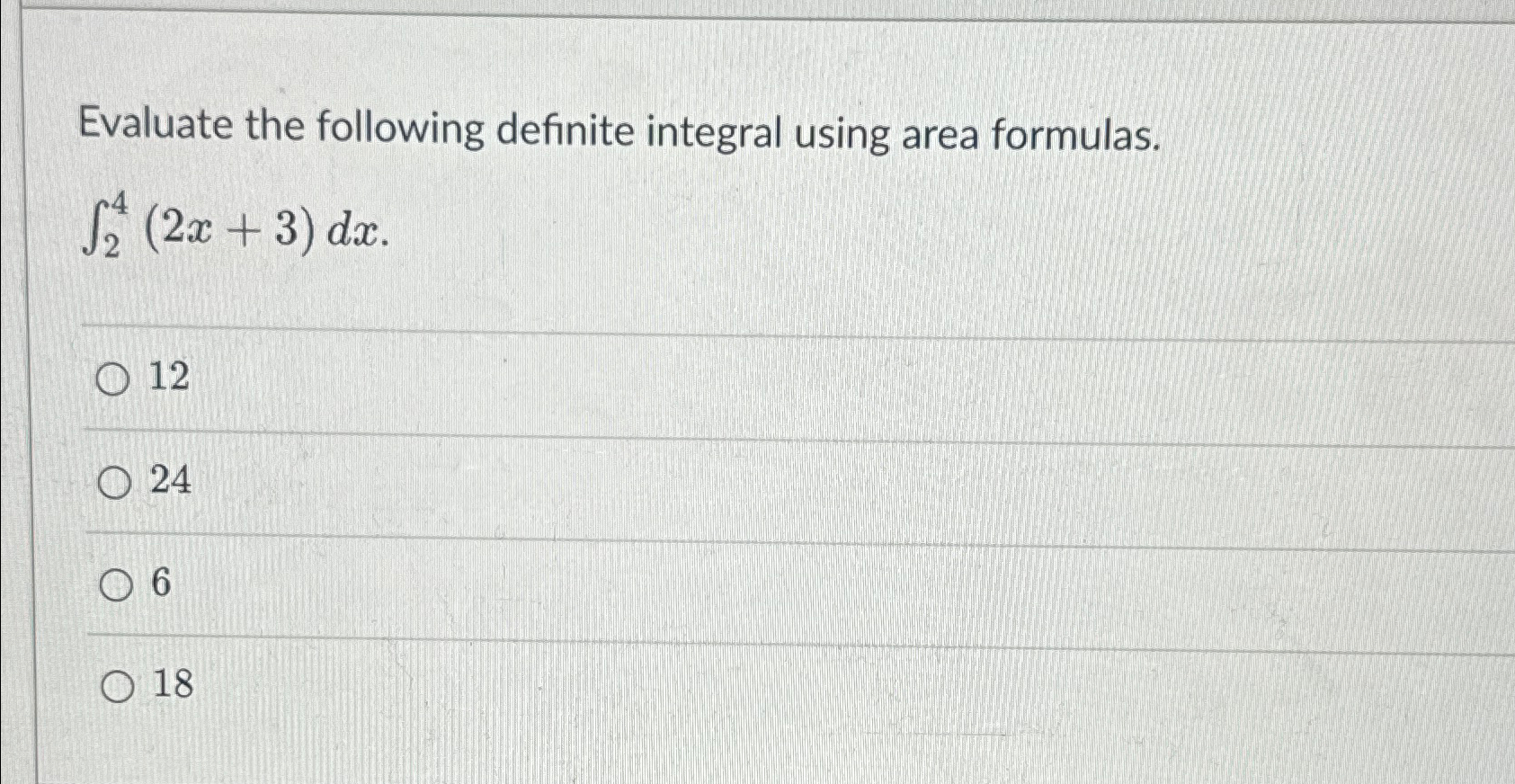 Solved Evaluate the following definite integral using area | Chegg.com
