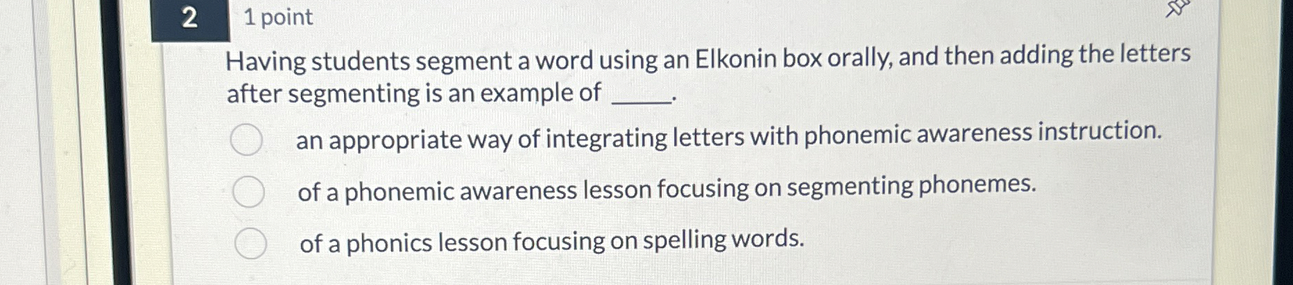 Solved 21 ﻿pointHaving students segment a word using an | Chegg.com