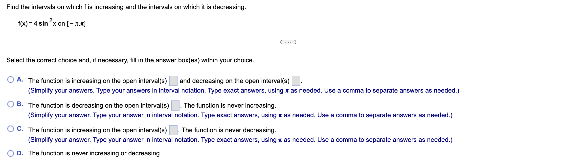 Find the intervals on which f ﻿is increasing and the | Chegg.com