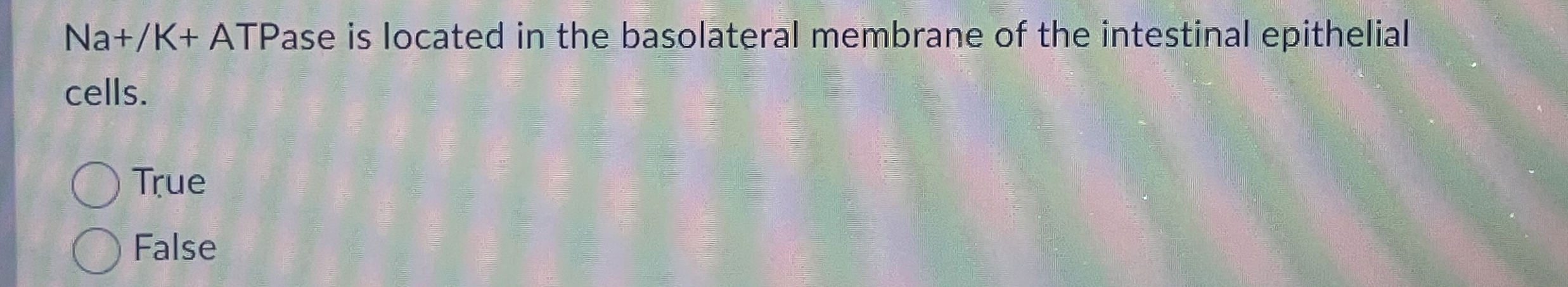 Solved Na+K+ ﻿ATPase is located in the basolateral membrane | Chegg.com