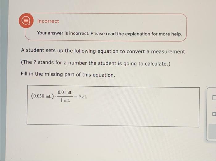 Solved Incorrect Your answer is incorrect. Please read the | Chegg.com