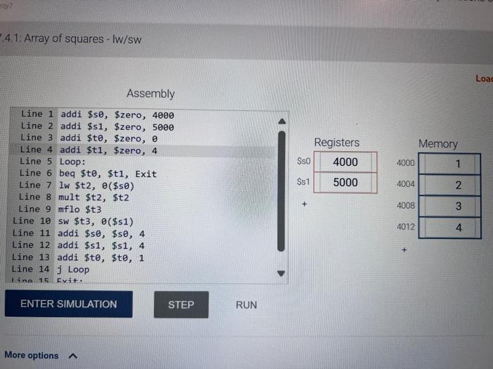 Solved 4.1: Array of squares - Iw/sw1.Compare storage ∧ | Chegg.com