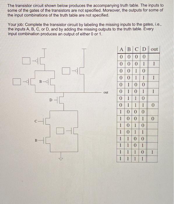 Solved The transistor circuit shown below produces the | Chegg.com