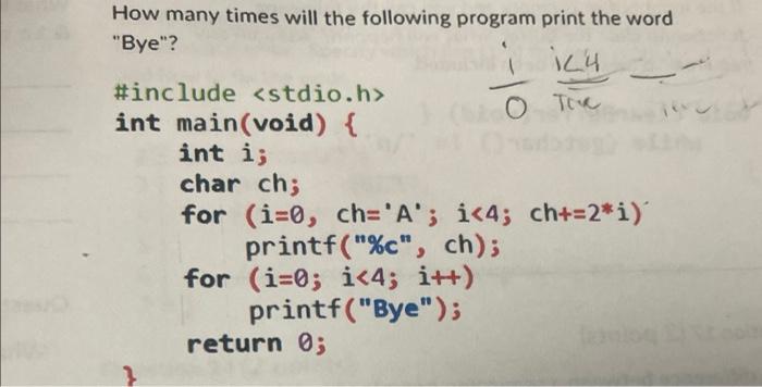 Solved How many times will the following program print the | Chegg.com