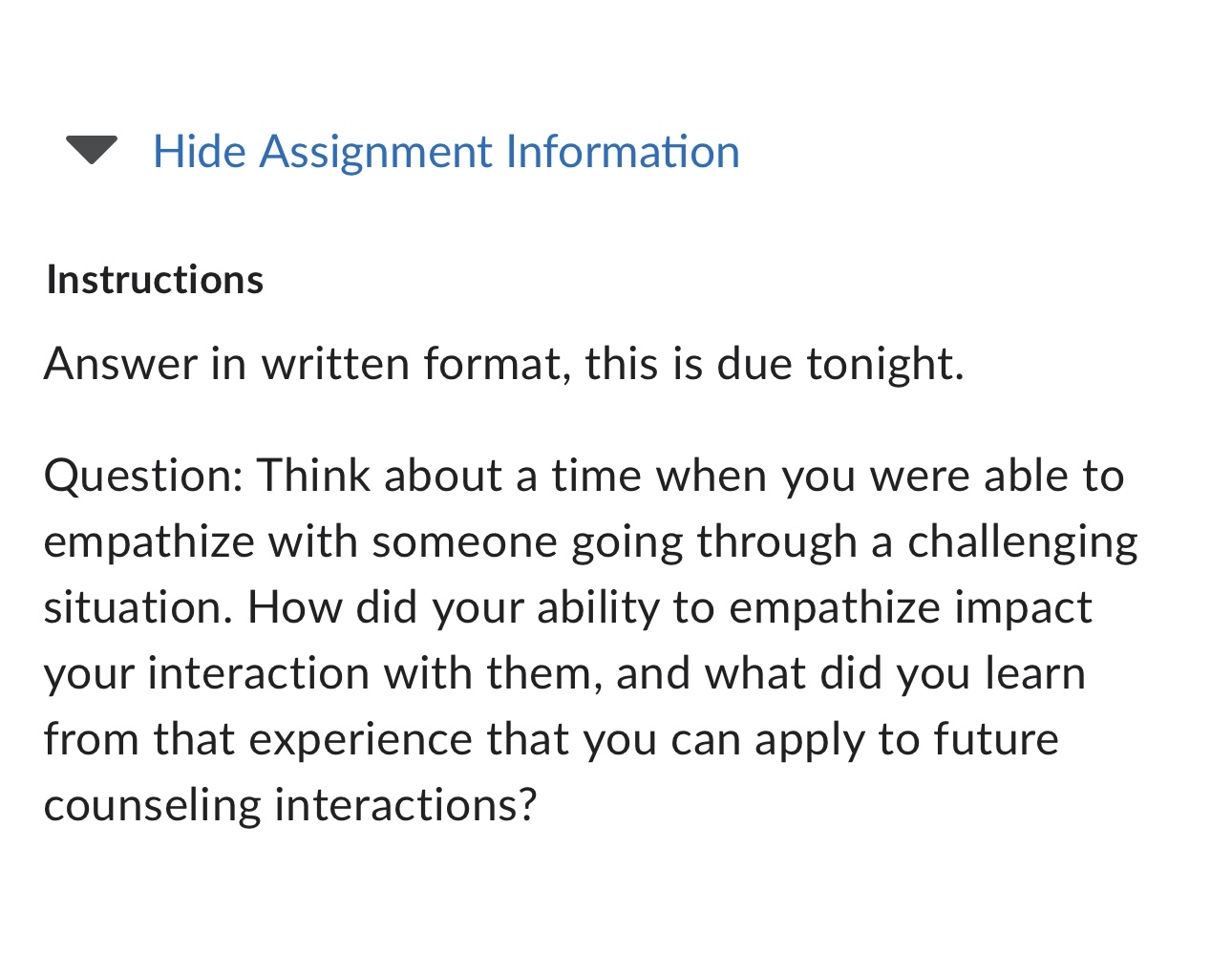 Solved Hide Assignment InformationInstructionsAnswer in | Chegg.com