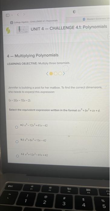 Solved 4-Multiplying Polynomials LEARNING OBJECTIVE Muitiply | Chegg.com