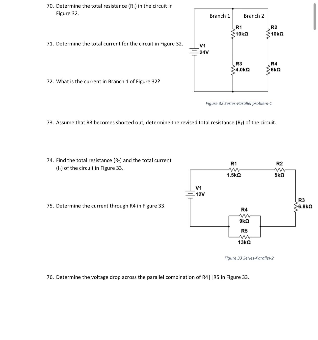 Solved Determine the total resistance (RT) ﻿in the circuit | Chegg.com