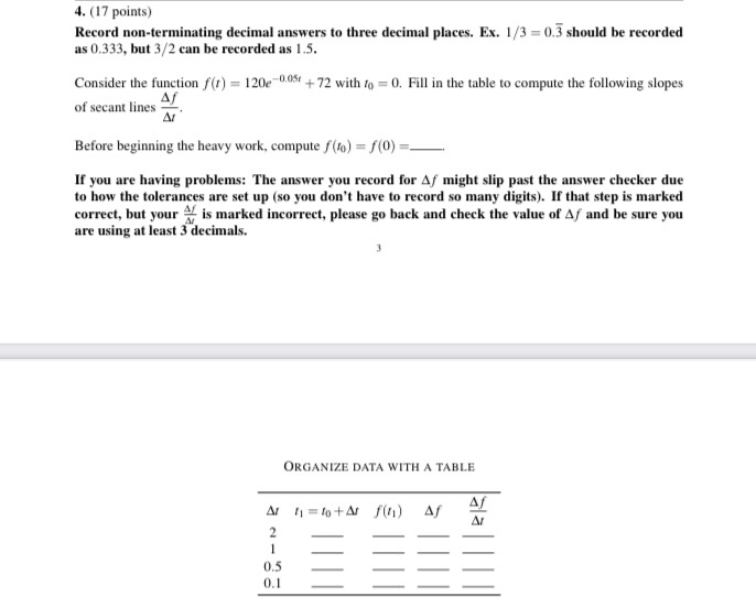 Solved of secant lines 4. (17 points) Record non-terminating | Chegg.com