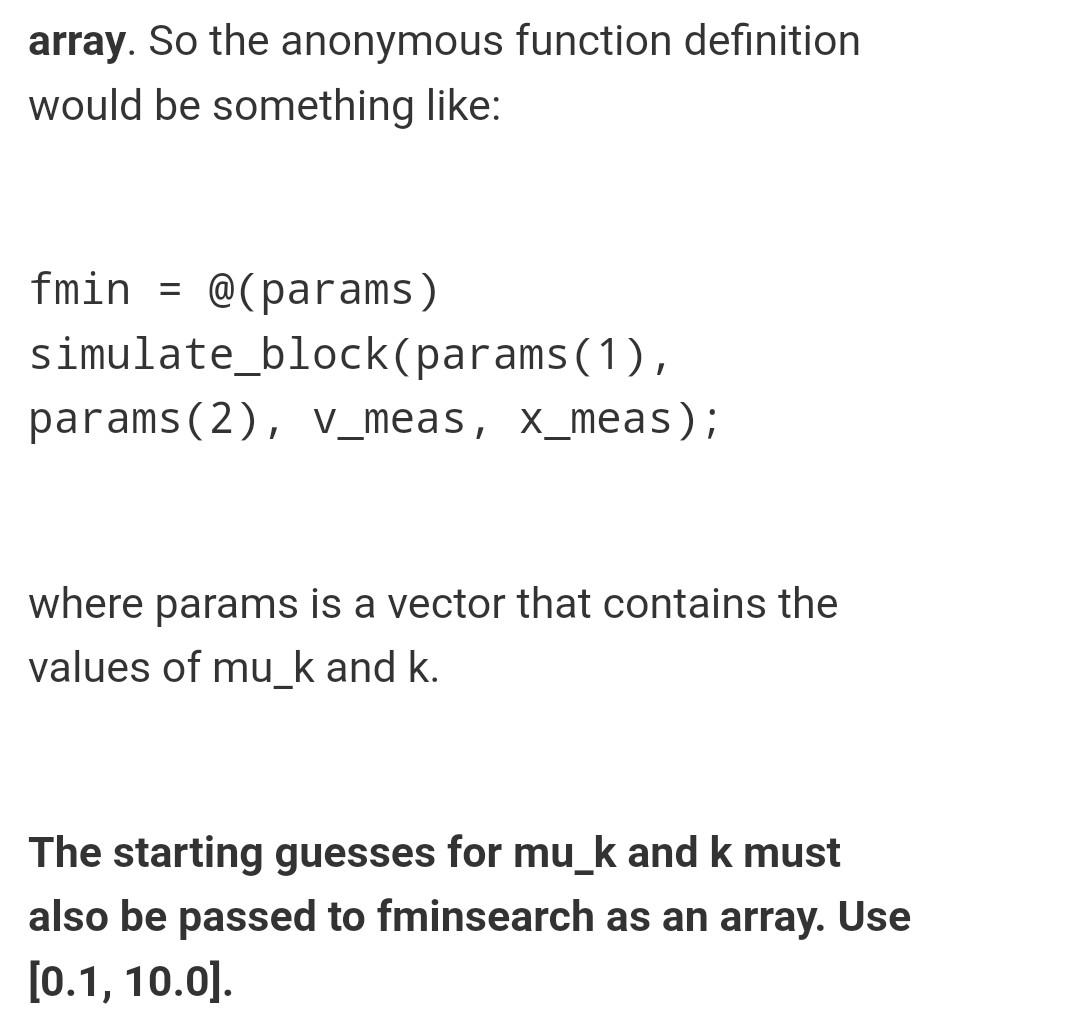array. So the anonymous function definition would be | Chegg.com
